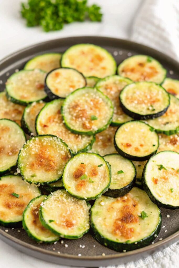 Crispy Baked Parmesan Zucchini Rounds