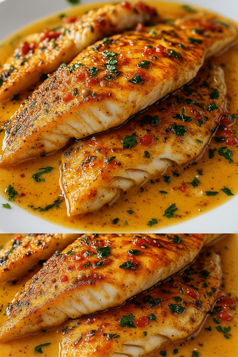 Red Snapper with Creamy Creole Sauce