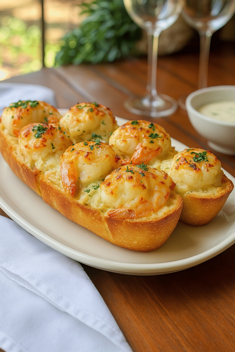 Crabby Shrimp-Stuffed Garlic Bread Bombs Recipe